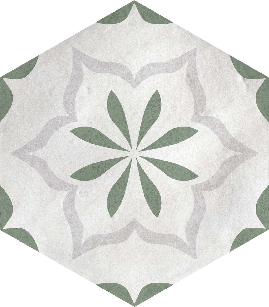 Marco Emerald Deco Hexagon Porcelain Tile - Mission Stone & Tile