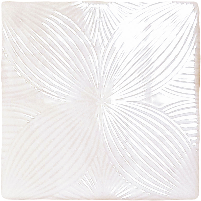 Harmony Cloud White Burst 5X5 Ceramic Wall Tile - Mission Stone & Tile