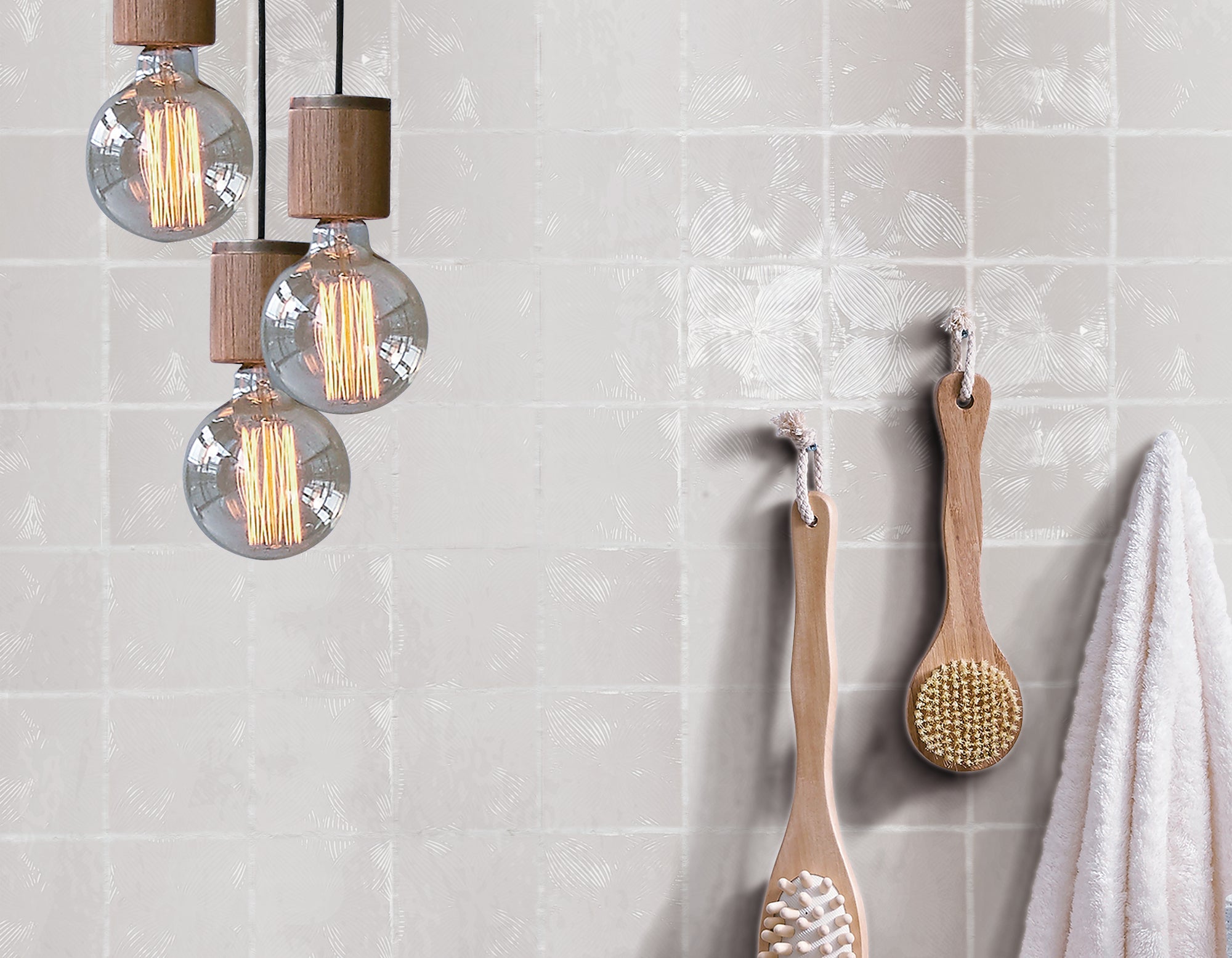 Harmony Cloud White Burst 5X5 Ceramic Wall Tile - Mission Stone & Tile