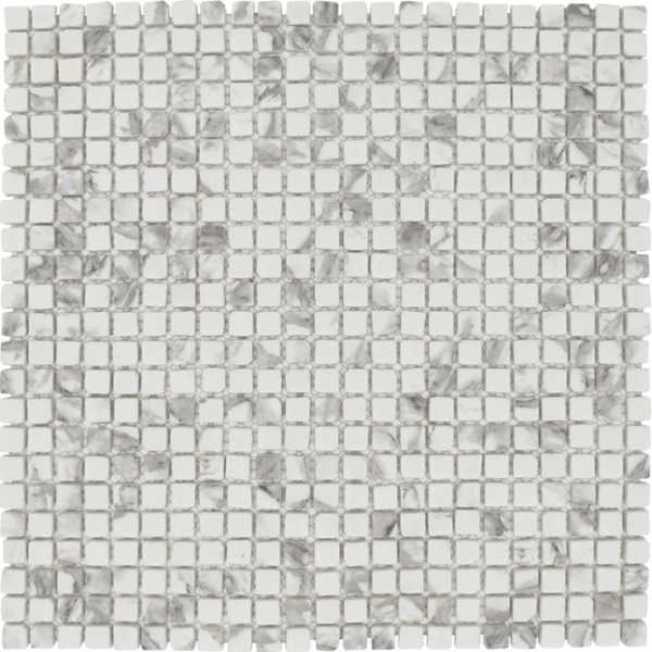 Deco Mini 1X1 Calacatta Tumbled Mosaic - Mission Stone & Tile