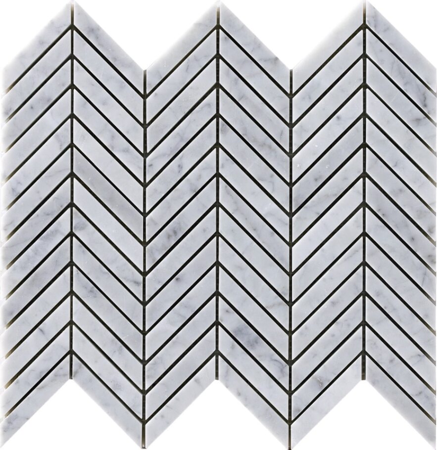 Artistic Statuario Chevron Mosaic- Polished – Mission Stone & Tile