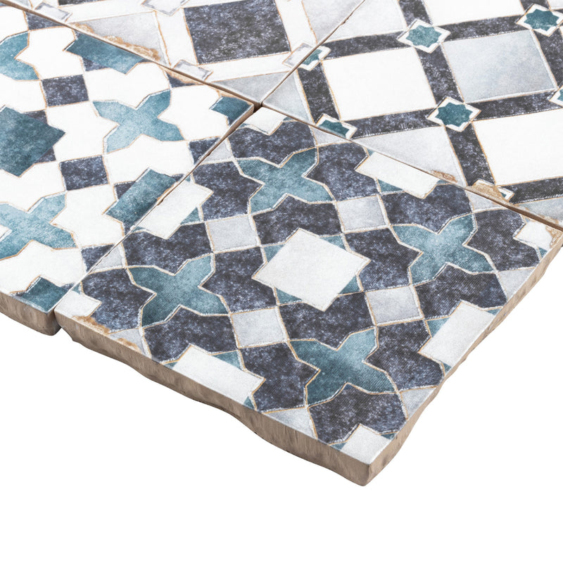 Encanto - Oceano Mix Azure 4 x 4 - Mission Stone & Tile